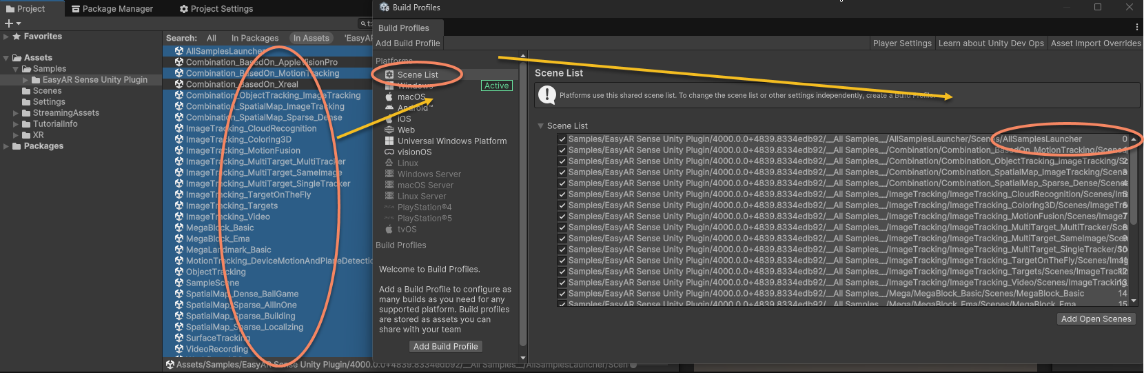 How to Use Samples — EasyAR Sense Unity Plugin 4.6.0 documentation